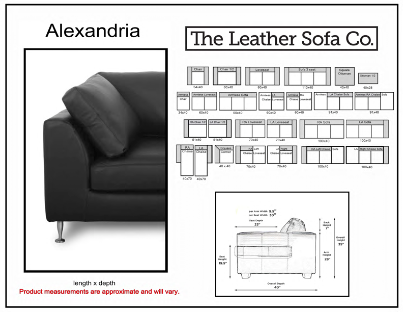 Alexandria - Ottoman 40X40 - Palio Grey – LeatherSofaCo